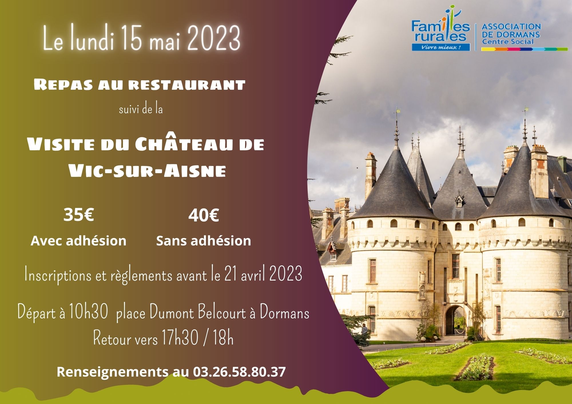 Visite du château Vic-sur-Aisne