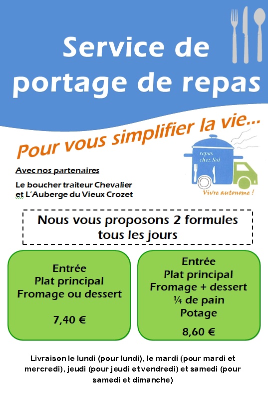 Portage de repas | Association Familles Rurales de La Pacaudière