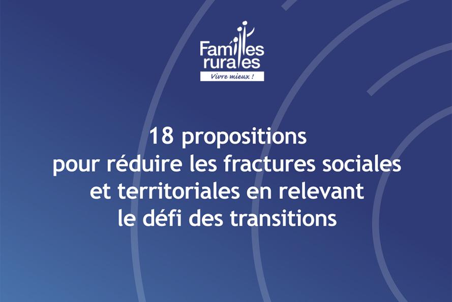 18 propositions pour réduire les fractures sociales et territoriales